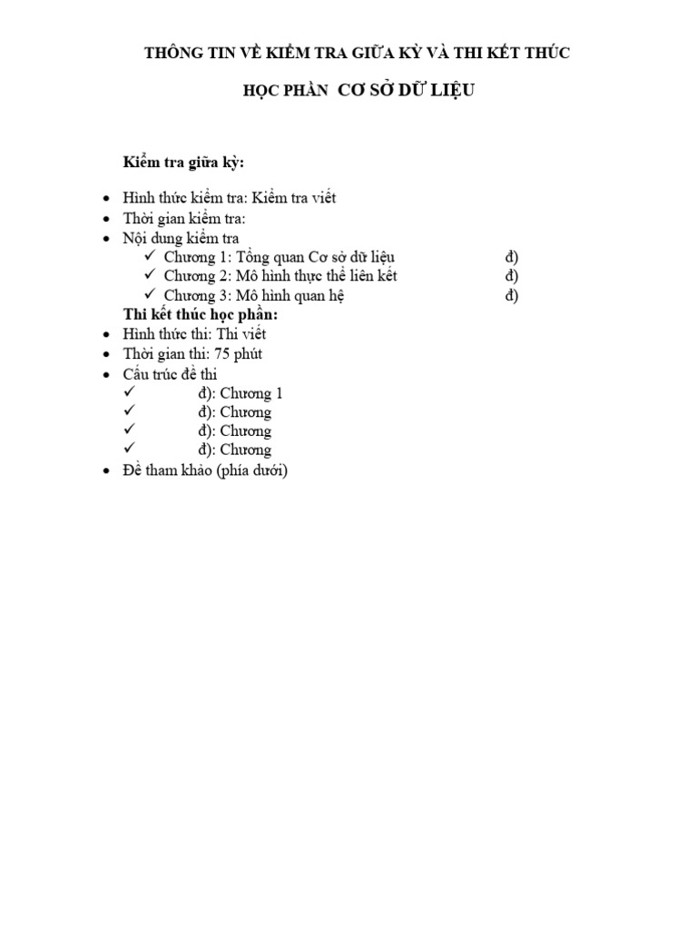 dethi Cơ sở dữ liệu | PDF