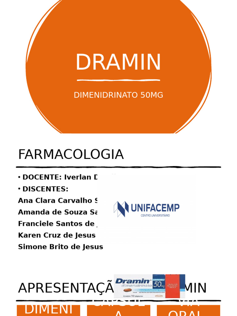 INTRODUÇÃO AO DRAMIN | PDF | Farmacologia | Drogas que agem no sistema ...