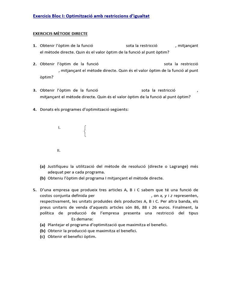 1-Solució Exercicis - Metode - Directe | PDF