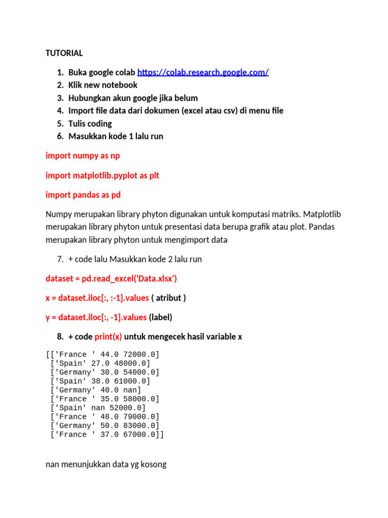 Preprocessing Data Google Colab | PDF