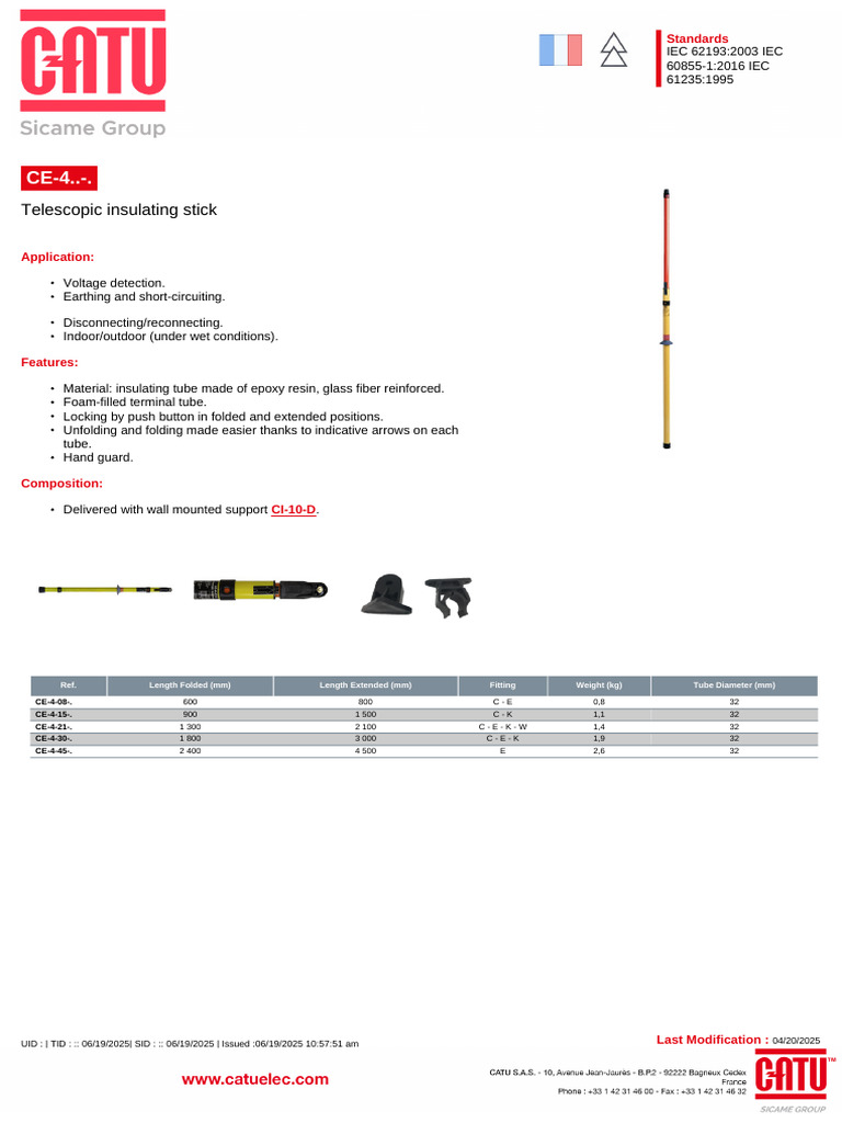 Telescopic Insulating Stick: Standards | PDF