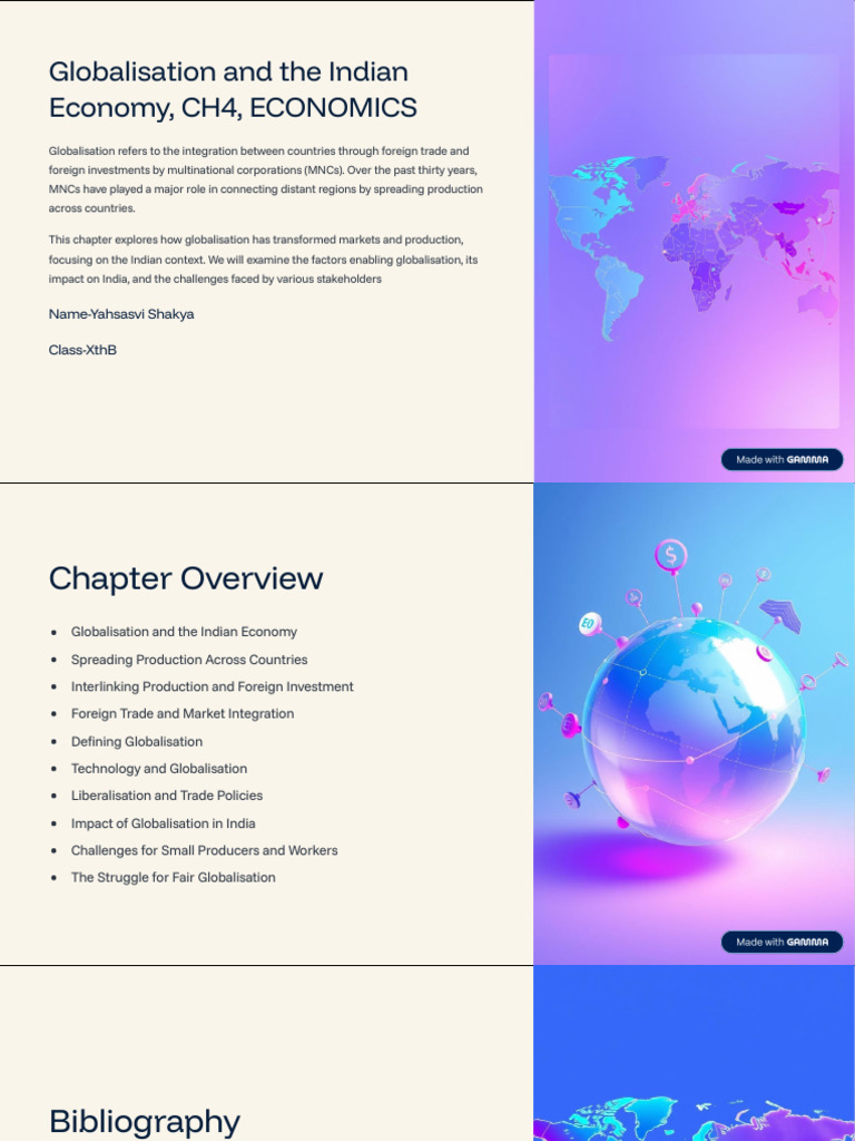 Globalisation and India's Economy | PDF | Globalization | Multinational ...