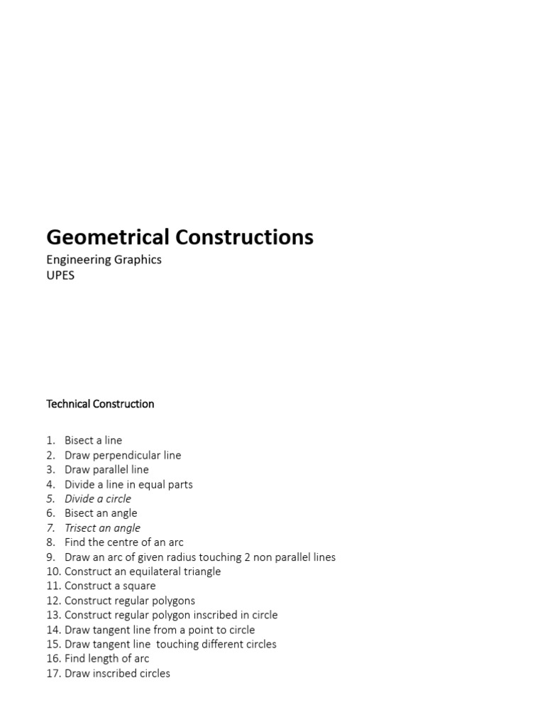 3 Geometrical Constructions | PDF