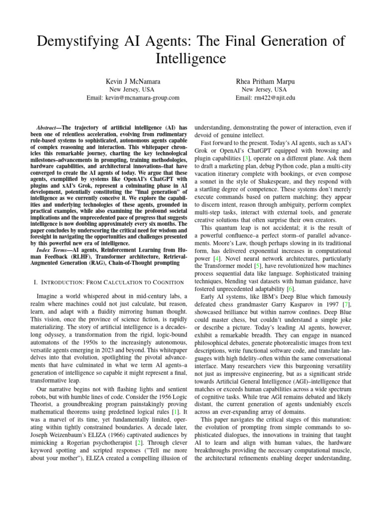 Final Generation of AI Agents Explained | PDF | Artificial Intelligence ...
