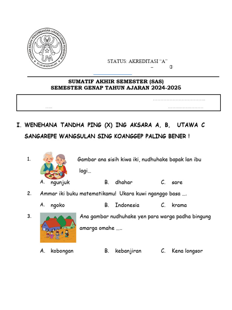 SAS Bahasa Jawa | PDF