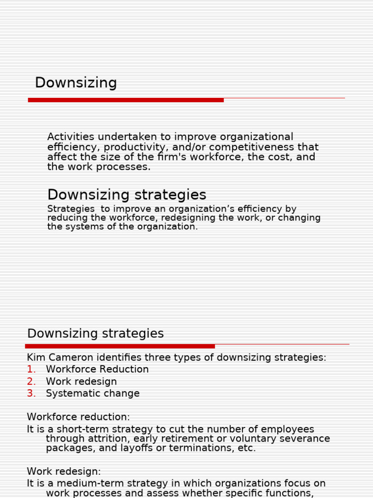 Downsizing and Restructuring | PDF | Layoff | Business