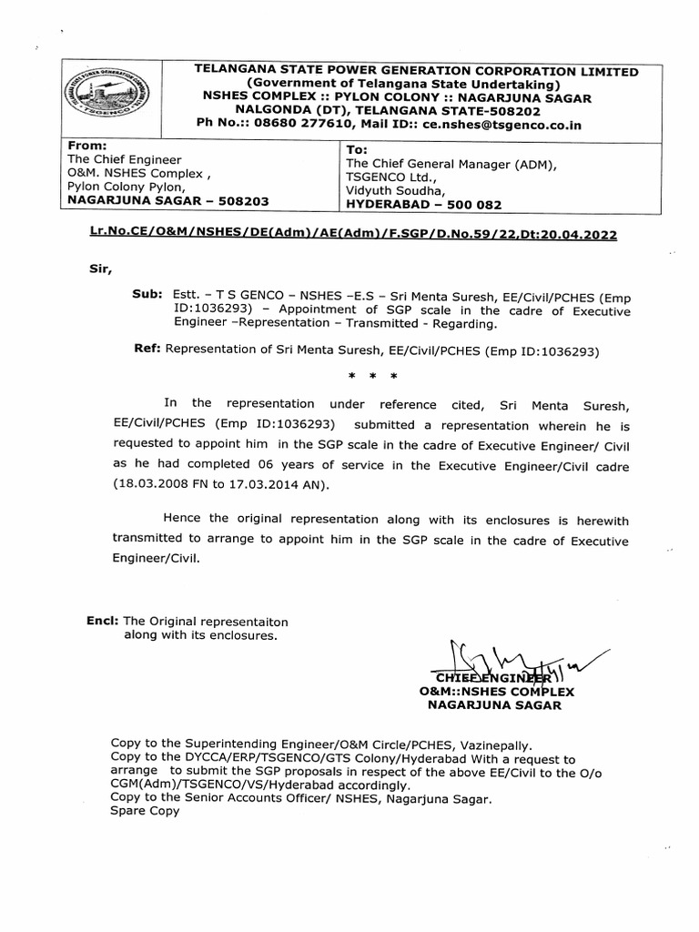 M.suresh, EE-SGP Application | PDF