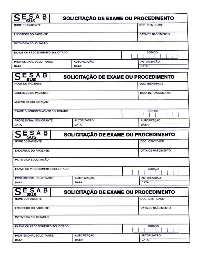 Requisição SUS | PDF