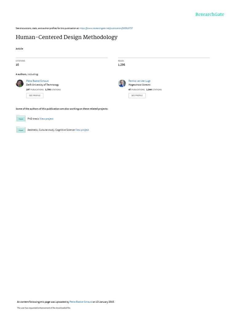 Human Centered Design Methodology MRY | PDF | Methodology | Design