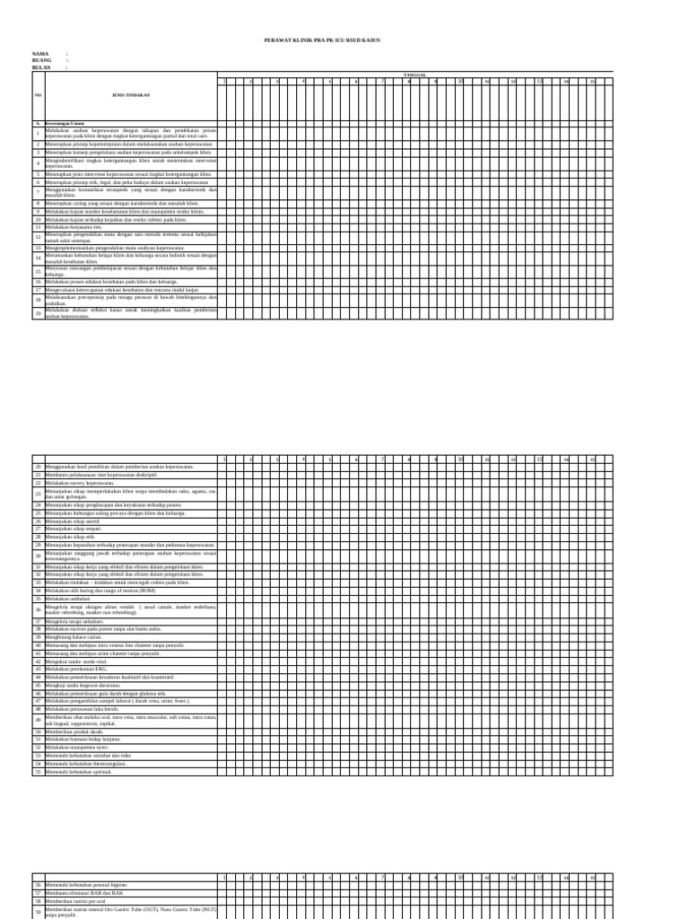 Log Book PK Icu | PDF