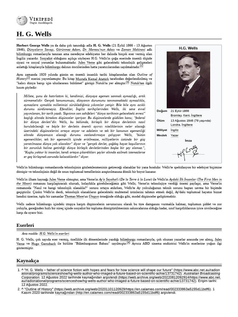 H. G. Wells | PDF