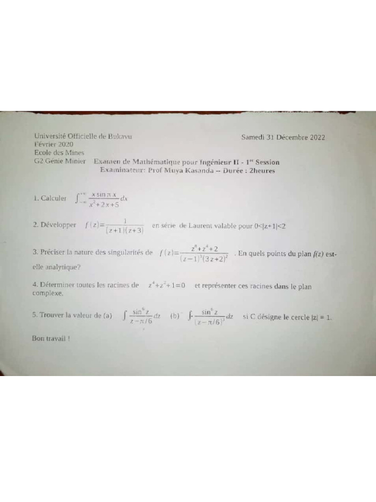 Résolution Math Pour Ir II | PDF