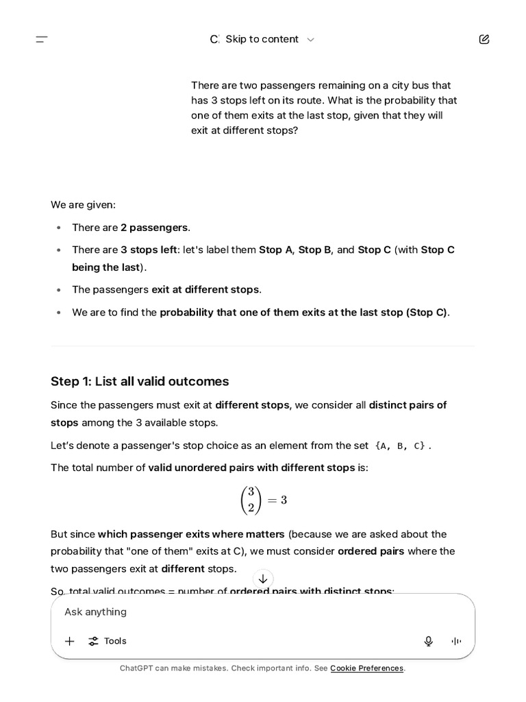 Probability On Bus Stops | PDF
