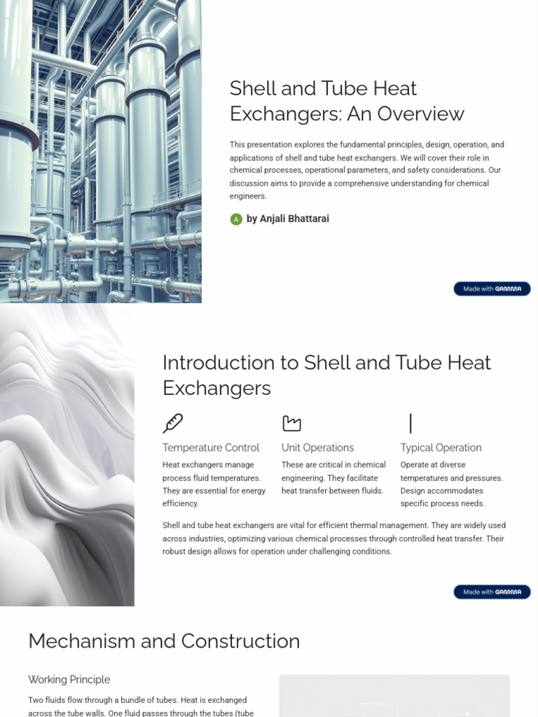 Shell and Tube Heat Exchangers Overview | PDF | Heat Exchanger | Heat ...