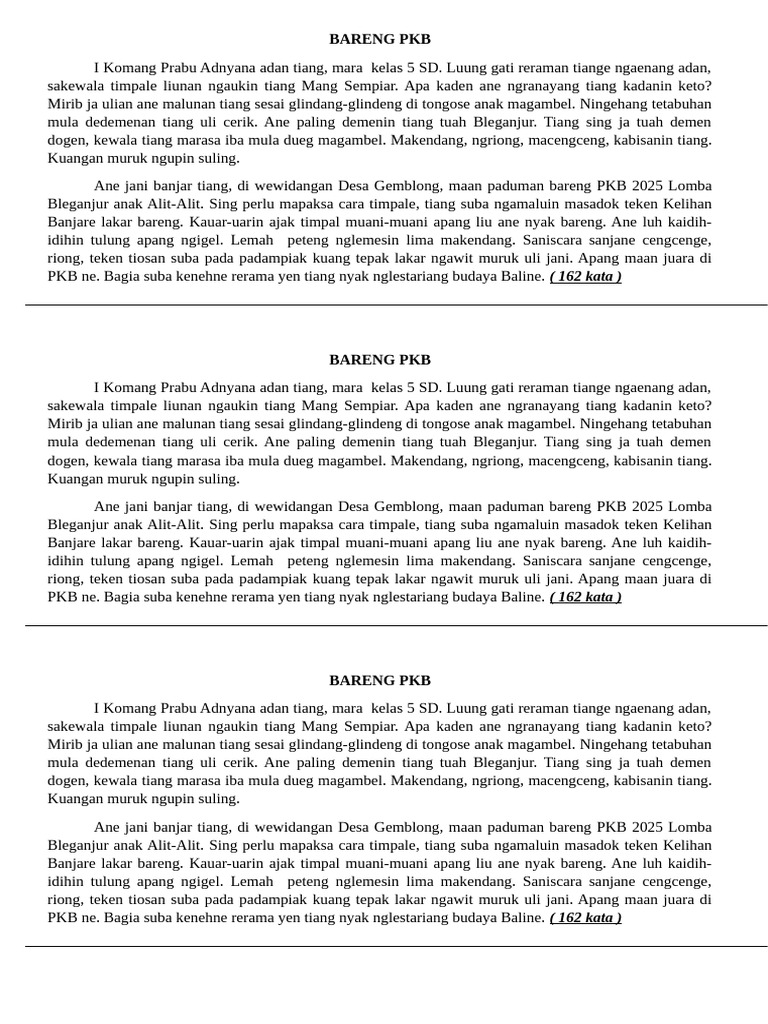 Bareng PKB 2025 | PDF