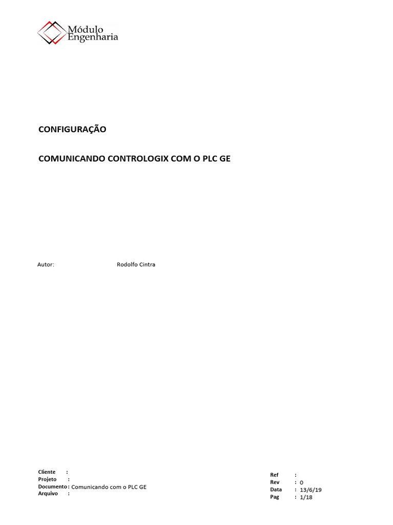 Comunicação PLC GE com Contrologix | PDF | Endereço de IP ...