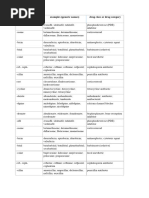 Spanish Medicine Names and Translations | PDF
