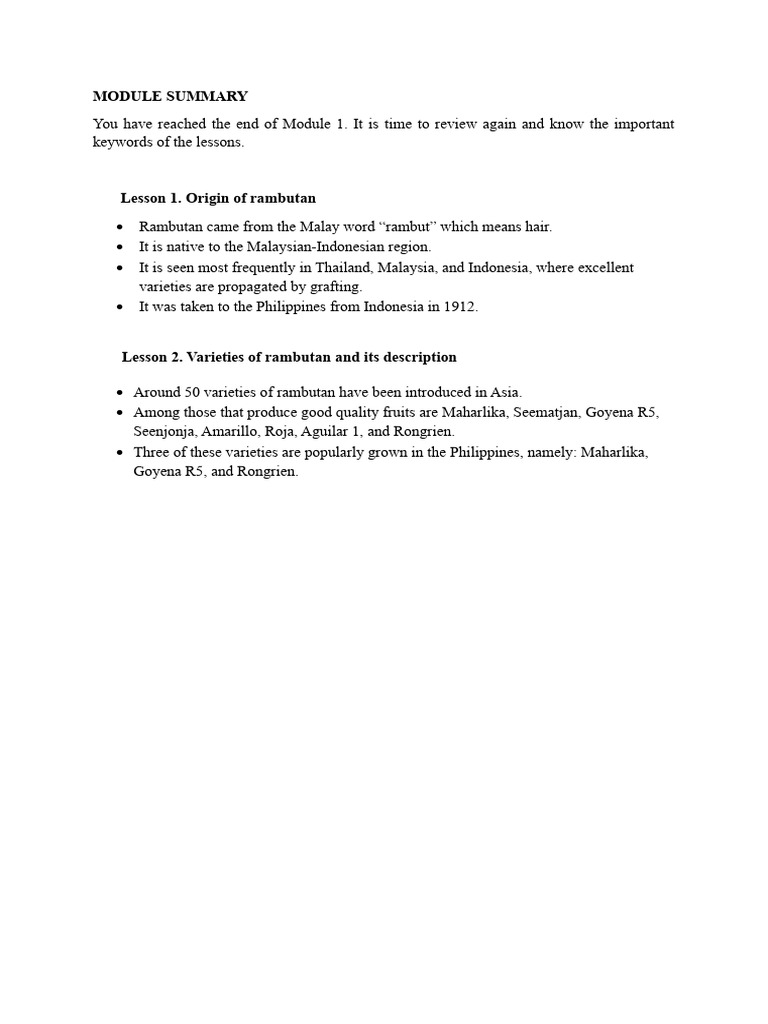 KzV1-SW3FMBT38dB - YQIM98vbi2qVCBfE-Summary of Module 1 of Rambutan ...