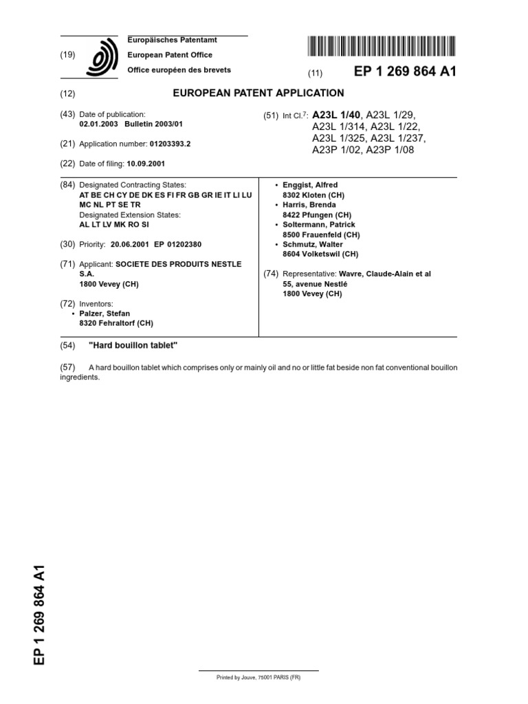 Palzer Spice Cube Patent | PDF | Fat | Polyunsaturated Fat