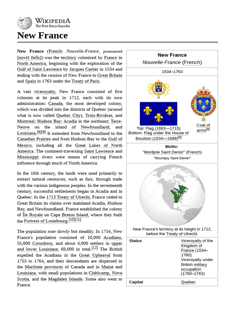 New France | PDF | New France | Métis