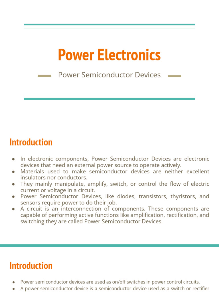 Power Electronics - Power Semiconductor Devices | PDF | Bipolar Junction Transistor | Mosfet