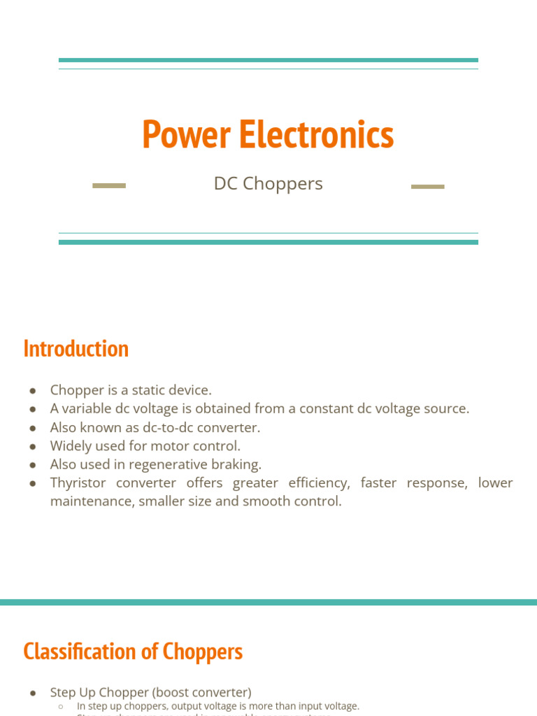 Power Electronics - DC Choppers | PDF | Power Electronics | Power Supply