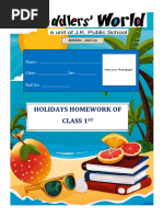 Class 1 Autumn Break Homework | PDF