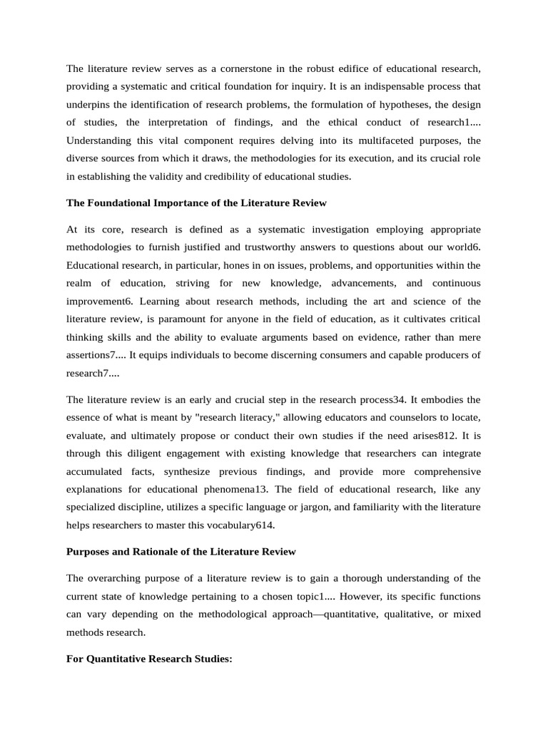 4 Books The Literature Review Serves As A Cornerstone in The Robust ...