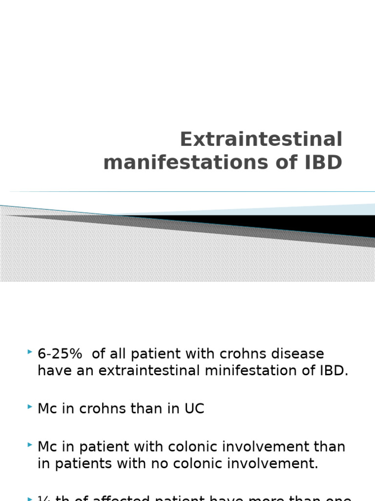 Extraintestinal Manifestations of IBD | PDF | Crohn's Disease ...