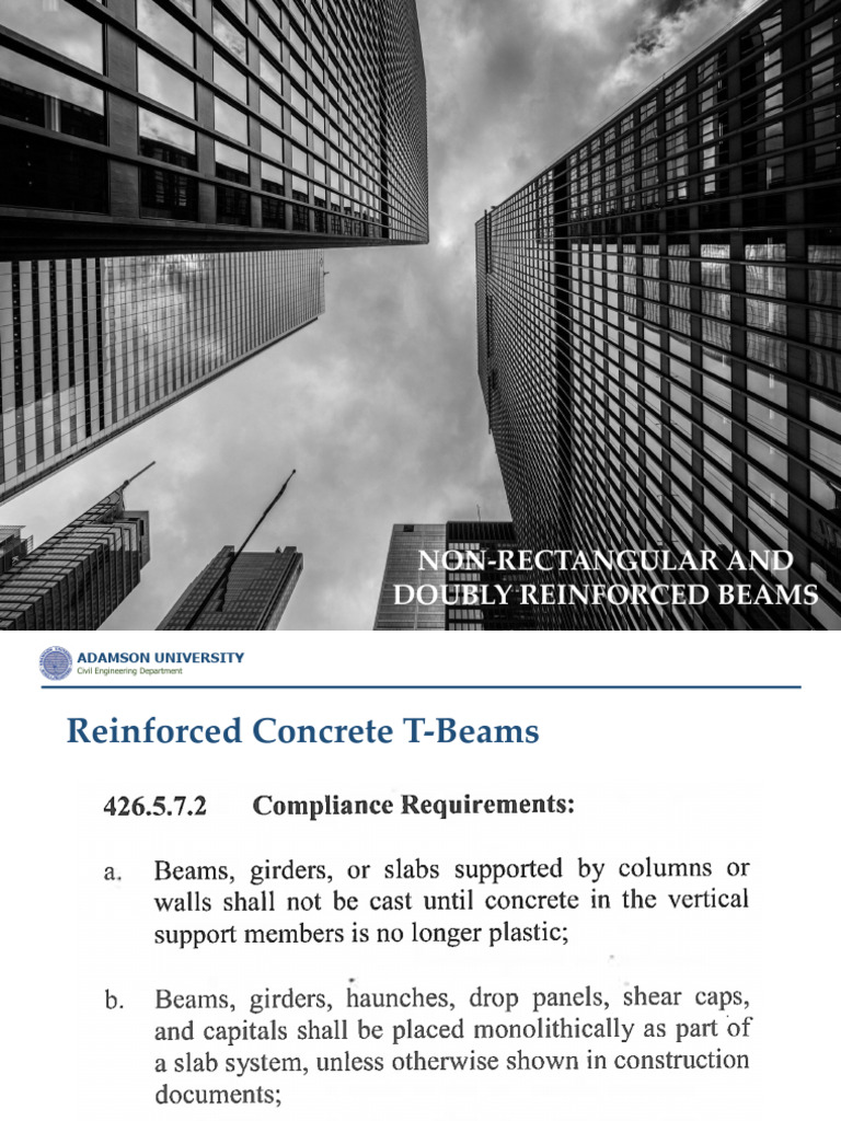 ADU Chapter 3 Non Rectangular and Doubly Reinforced Sections | PDF | Beam (Structure ...