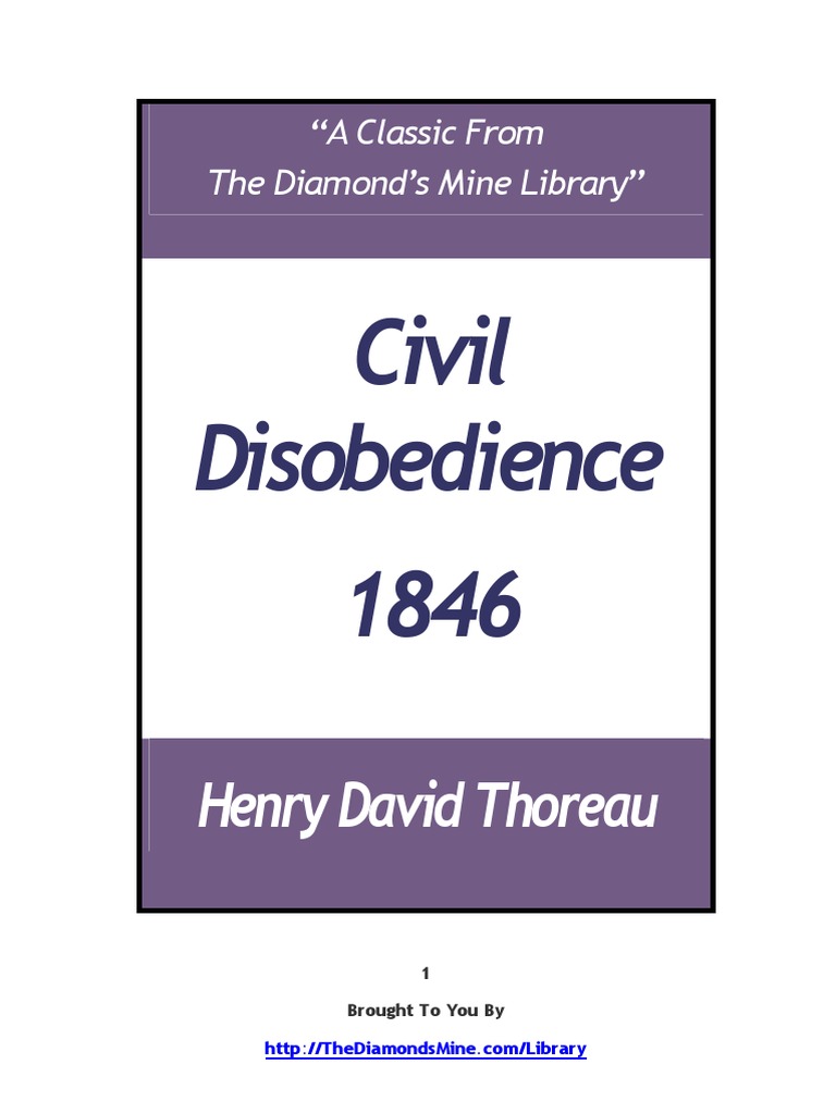 Thoreau Civil Disobedience | PDF | Conscience | Civil Disobedience