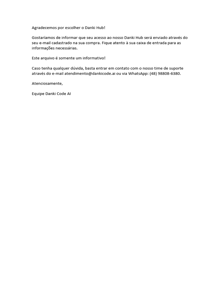 Informativo Danki Hub | PDF