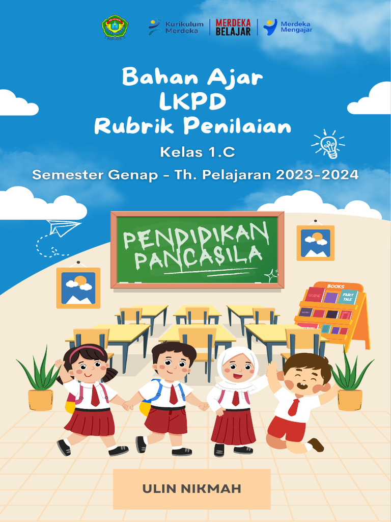 Bahan Ajar - LKPD - Rubrik Penilaian PP Kelas 1c Genap | PDF