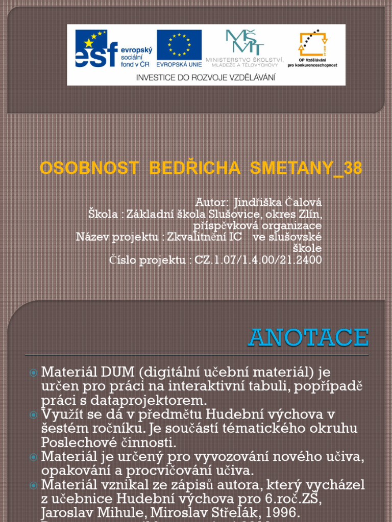 Vy 32 Inovace 13 Osobnostbedichasmetany 38 | PDF