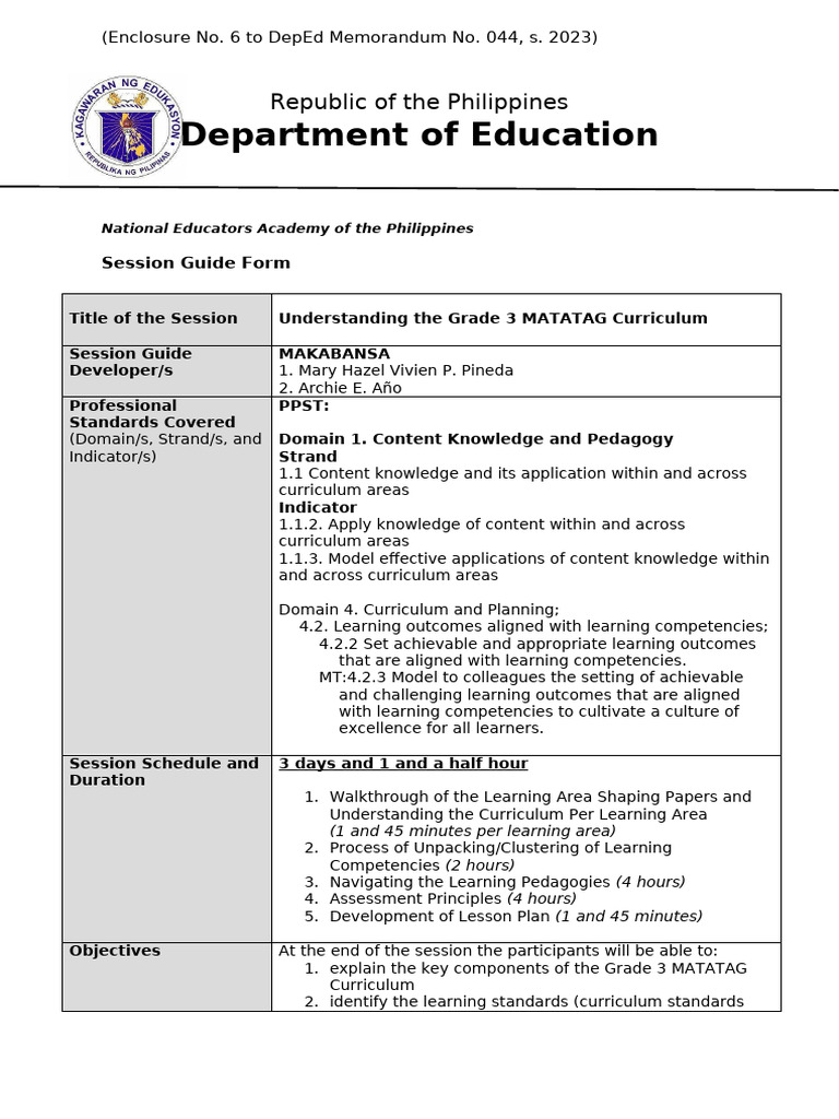 SG Makabansa Walkthrough Shaping-Paper Grade-3 | PDF