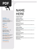 Football CV Template for Players | PDF
