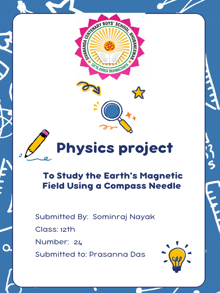 Science Project Assessment Cover Page in Blue Yellow Cute Fun Style | PDF