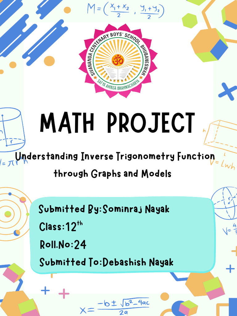 Blue Yellow Geometric Abstract Math Page Border | PDF