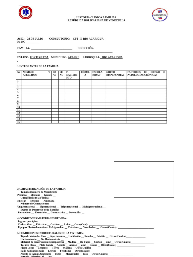 Histotia Clinica Familiar Dra Yaneldi Guedez | PDF | Ingeniería Ambiental