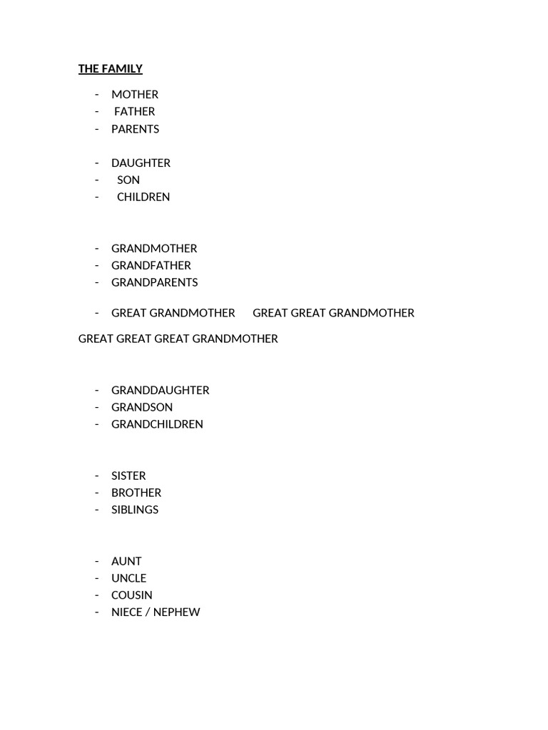 Family Relationships and Terms Guide | PDF