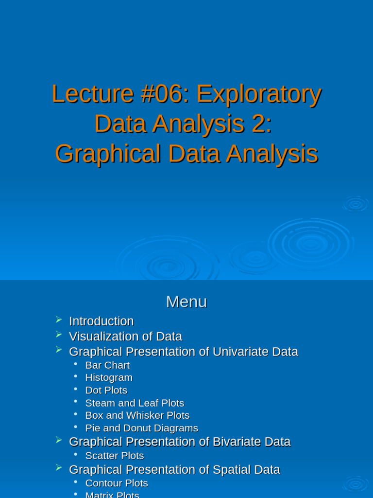 Lecture#06 - EDA2 - Graphical Data Analysis | PDF | Quartile | Scatter Plot