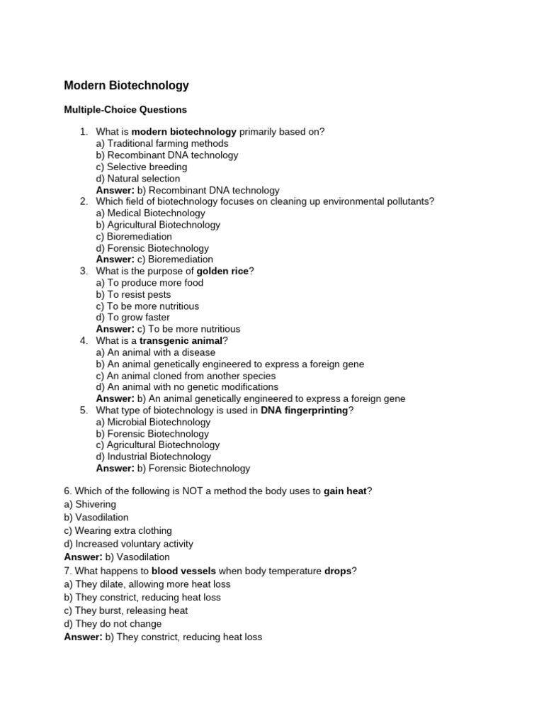 Modern Biotechnology | PDF | Biotechnology | Genetic Engineering