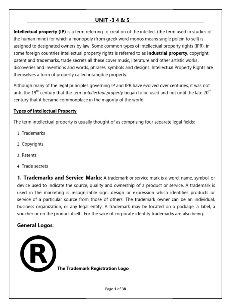 Understanding Intellectual Property Rights | PDF | Patent | Patent ...