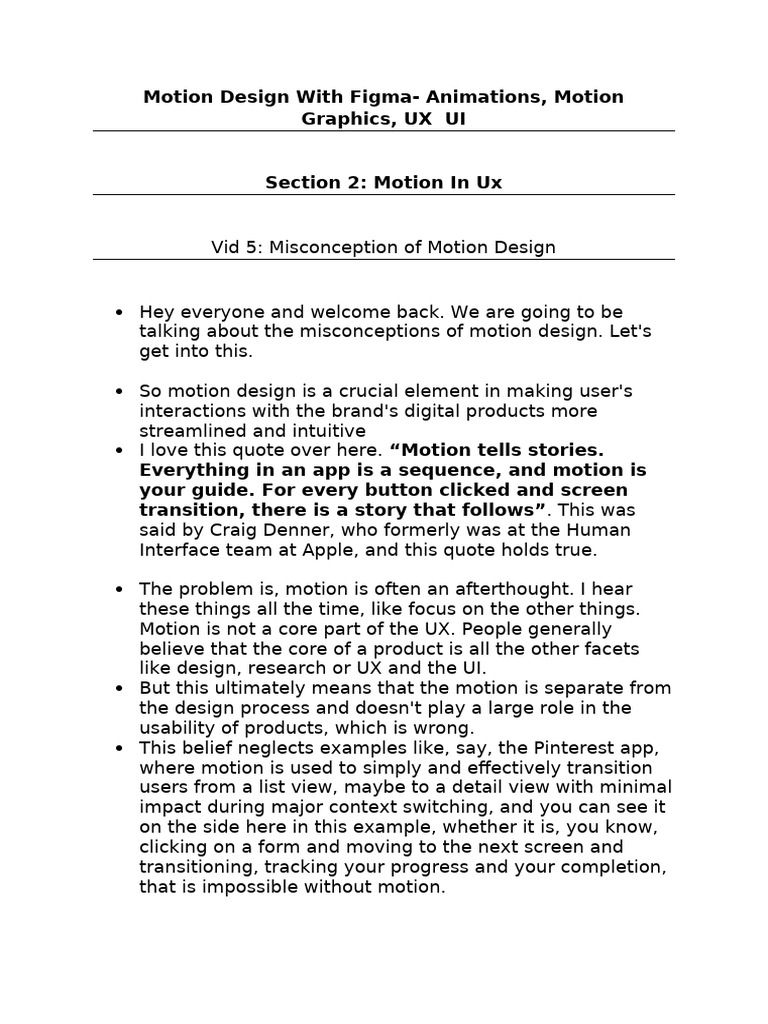 Understanding Motion Design Misconceptions | PDF | User Interface | Thought