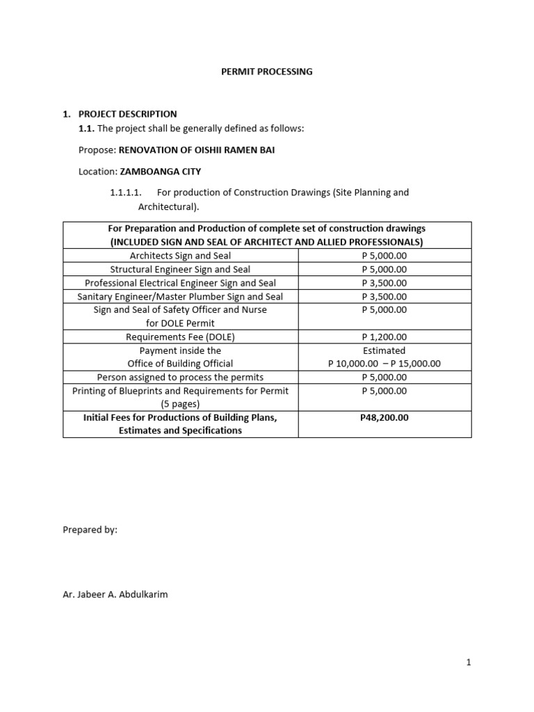 Permit Processing Fee | PDF