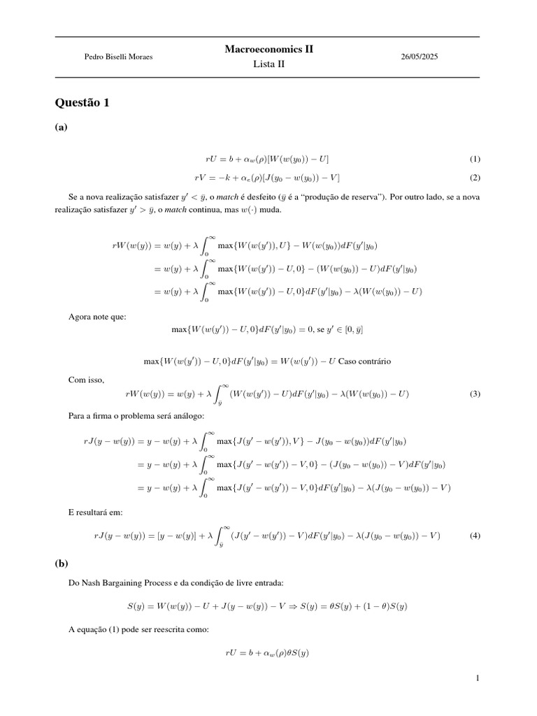 Pedro Biselli Moraes - Lista II | PDF