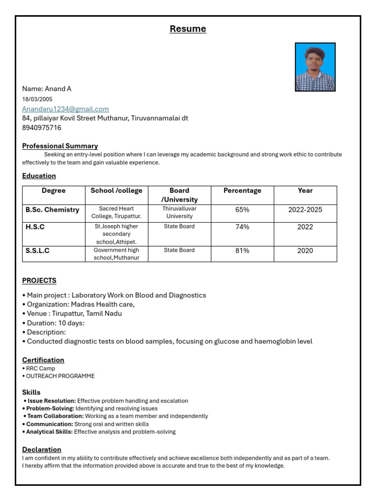 Anand Resume | PDF