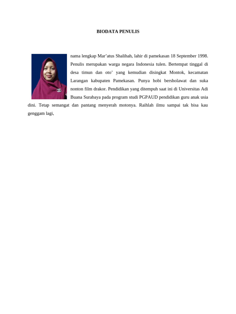 Biodata Penulis | PDF