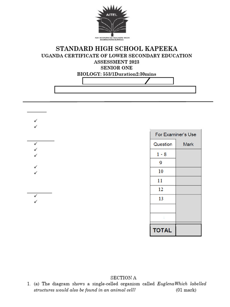 Kapeeka Biology 1 | PDF | Leaf | Organisms