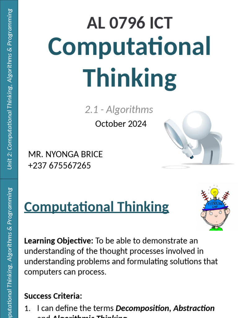 Understanding Computational Thinking Concepts | PDF | Thought | Pattern ...